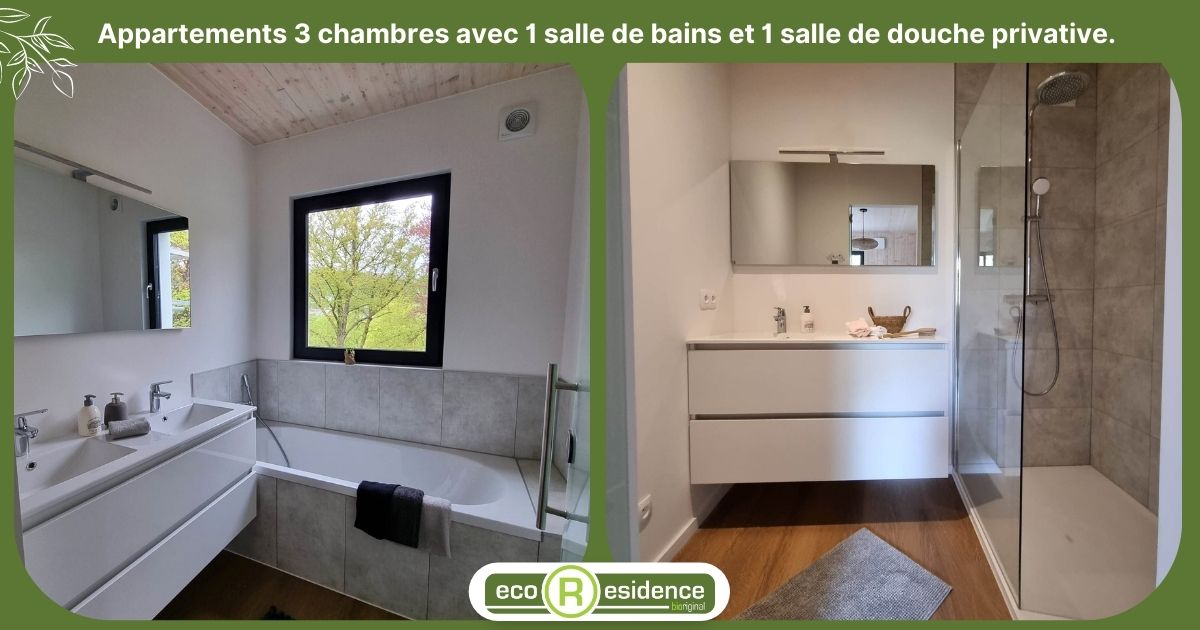 Des appartements neufs -3 chambres avec 2 salles de bains